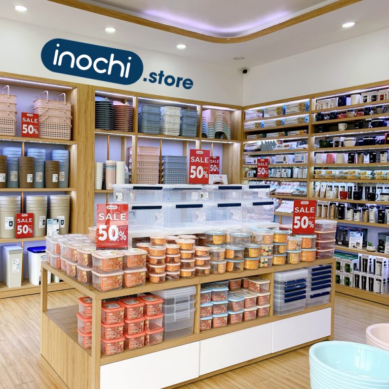 Combo hộp cơm giữ nhiệt 3 tầng màu đen 1050ml kèm muỗng & đũa - inochi